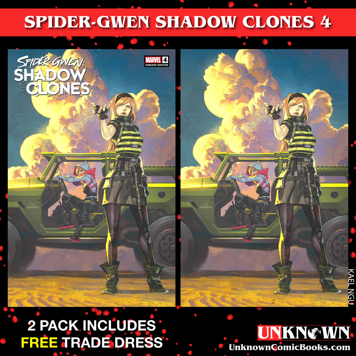 [2 Pack] **Free Trade Dress** Spider-Gwen: Shadow Clones #4 Unknown Co