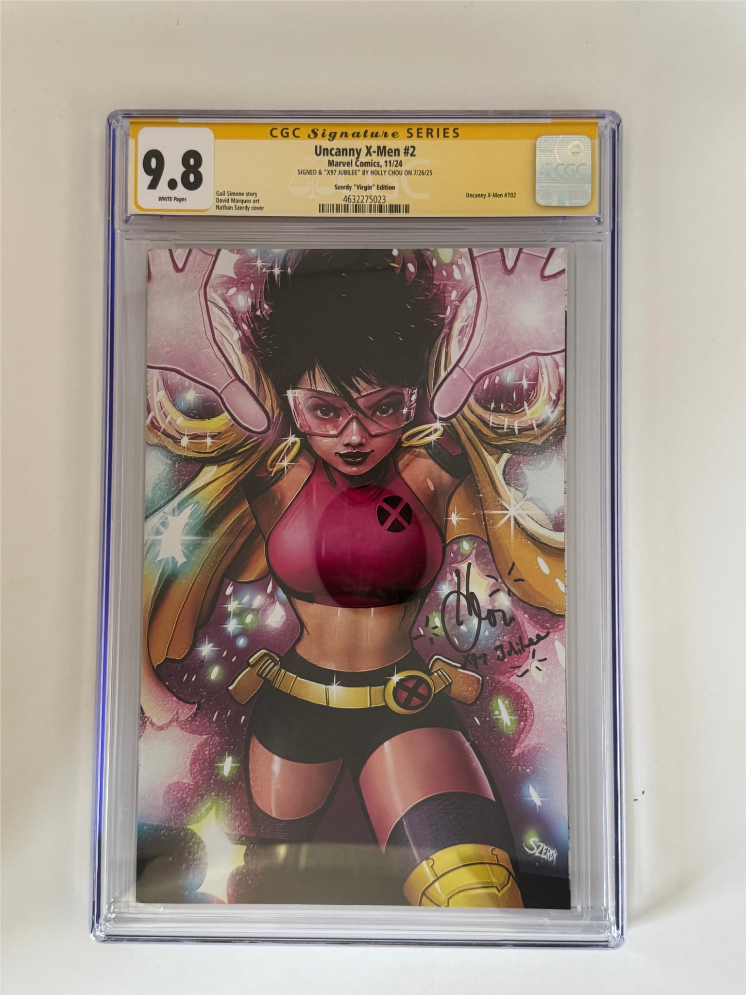 [Signed by Holly Chou] Uncanny X-men #2 CGC 9.8 Yellow Label Szerdy Ex