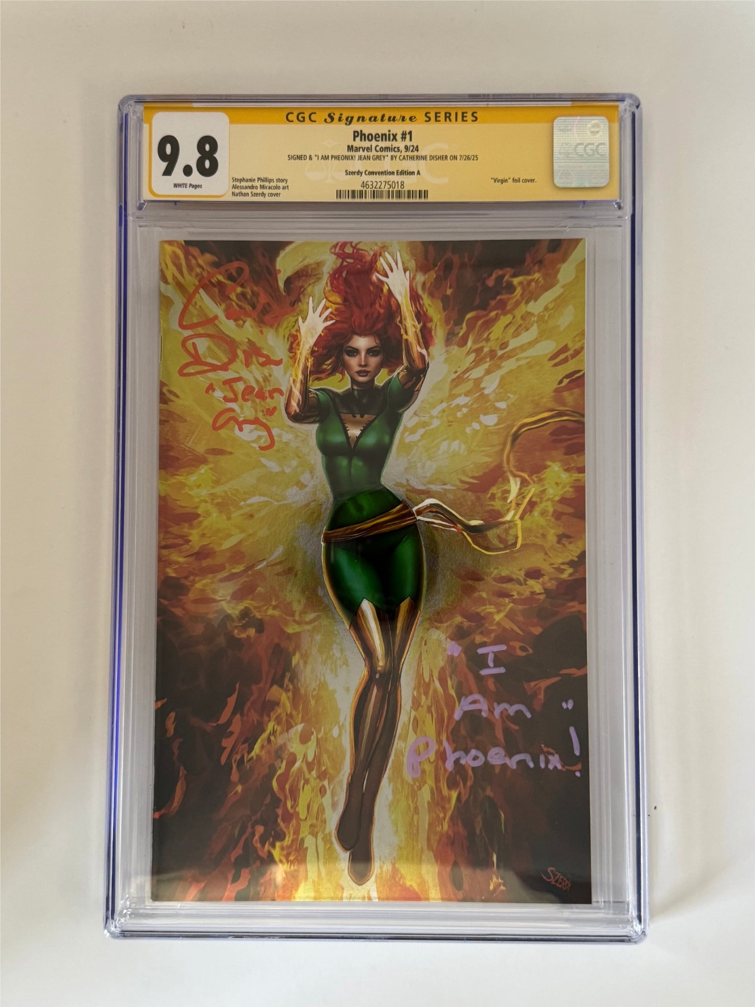 [Signed by Catherine Disher][FOIL] Phoneix #1 CGC 9.8 Yellow Label Sze
