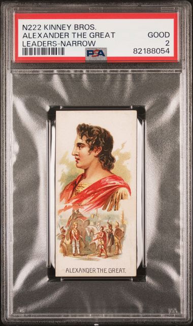 Graded 1889 N222 Kinney Bros. Leaders Alexander the Great Baseball Tob