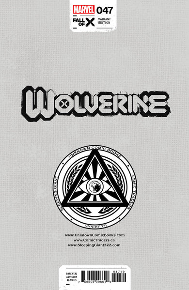 Wolverine #47 Unknown Comics Mico Suayan Exclusive Virgin Var (04/10/2