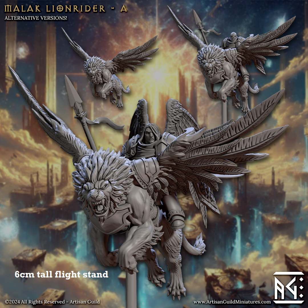 Malak Lionrider: Sculpt A (Male Angel Paladin Calvary Unit)