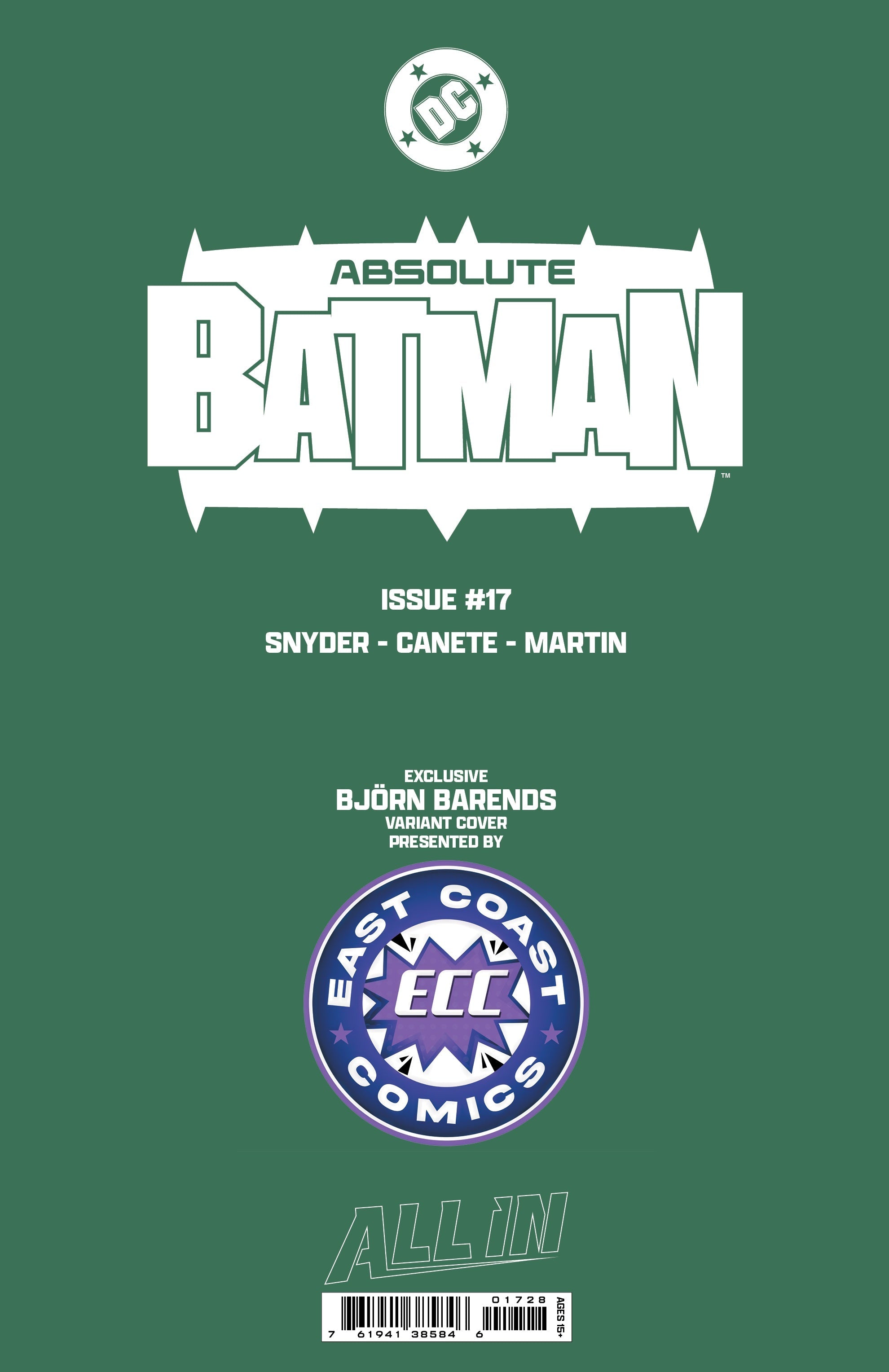 Absolute Batman #17 - ECC Bjorn Barends Exclusive (02/11/26)