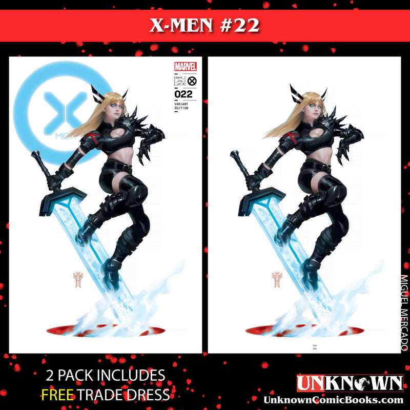 [2 Pack] X-Men #22 Unknown Comics Miguel Mercado Exclusive Vogue Var